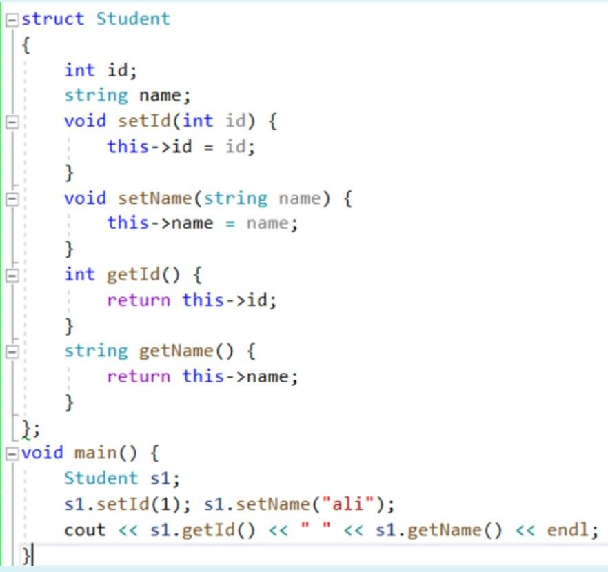 Solved Estruct Student { int id; string name; void setId(int | Chegg.com