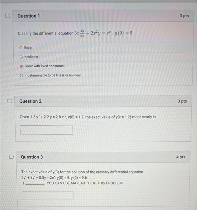 Classify the differential equation | Chegg.com