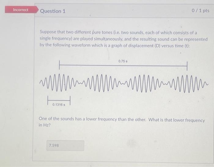 Solved Suppose that two different pure tones (i.e. two | Chegg.com