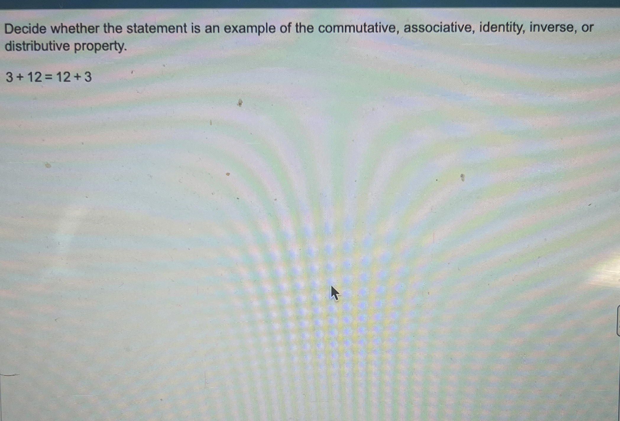 Solved Decide whether the statement is an example of the | Chegg.com