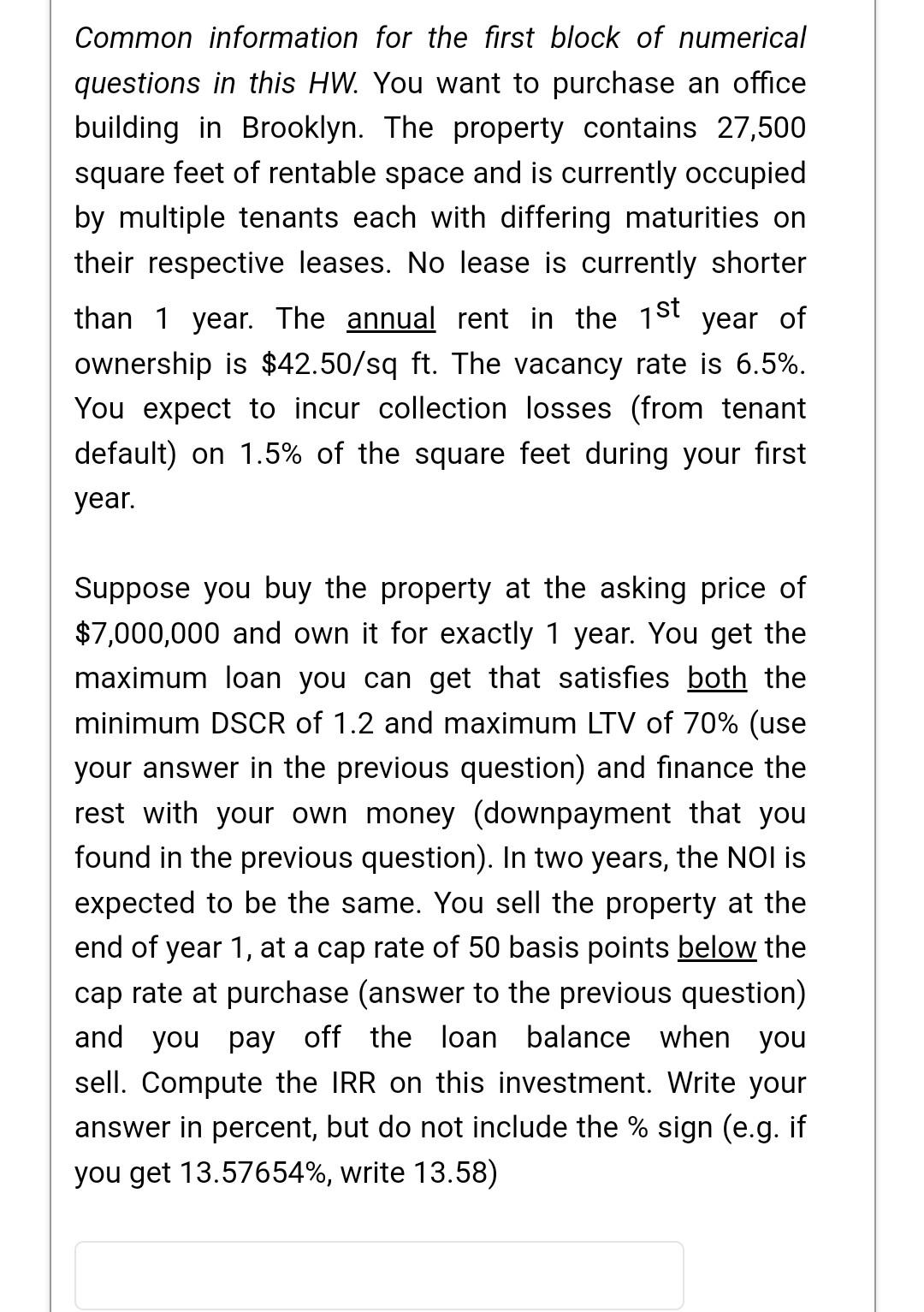 Solved Common information for the first block of numerical | Chegg.com