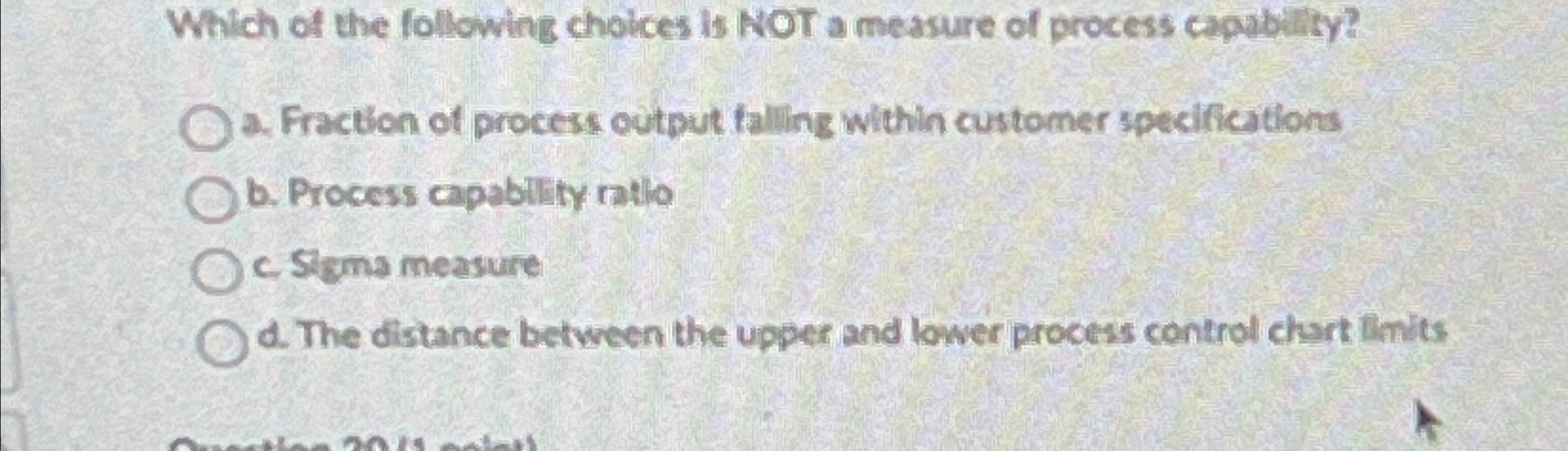 Solved Which of the following cholces is NOT a measure of | Chegg.com