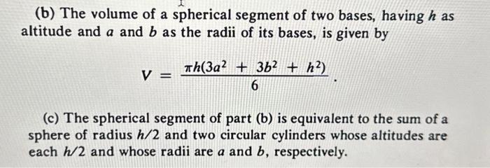 Solved 9.5. Assuming that the volume of a spherical sector | Chegg.com