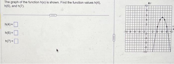 Solved The graph of the function h(x) is shown. Find the | Chegg.com