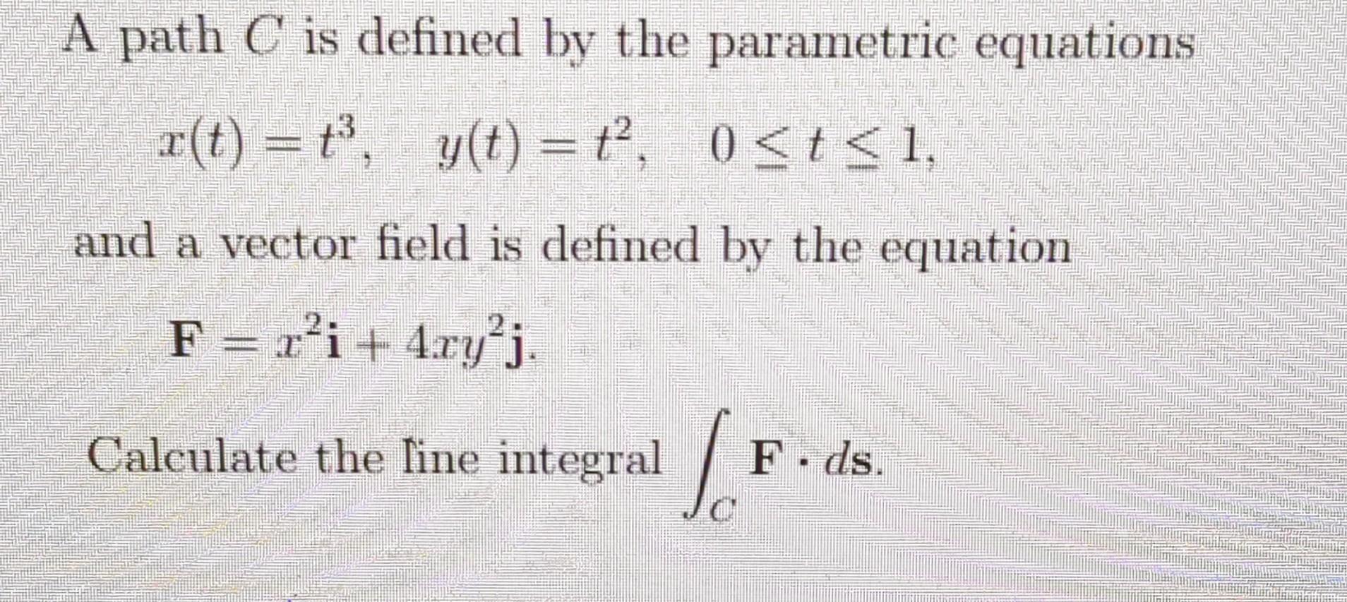 Solved A path C is defined by the parametric equations | Chegg.com