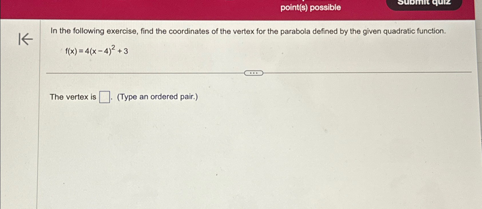 Solved point(s) ﻿possibleIn the following exercise, find the | Chegg.com