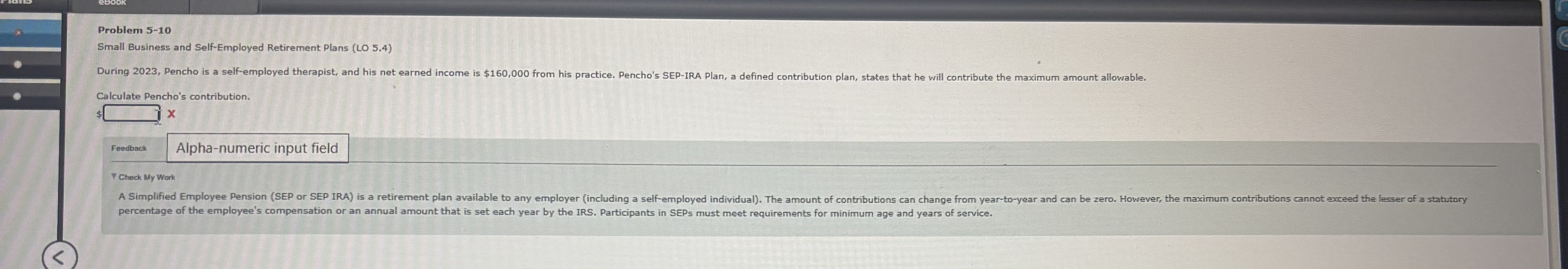 Solved Problem 5-10Small Business and Self-Employed | Chegg.com