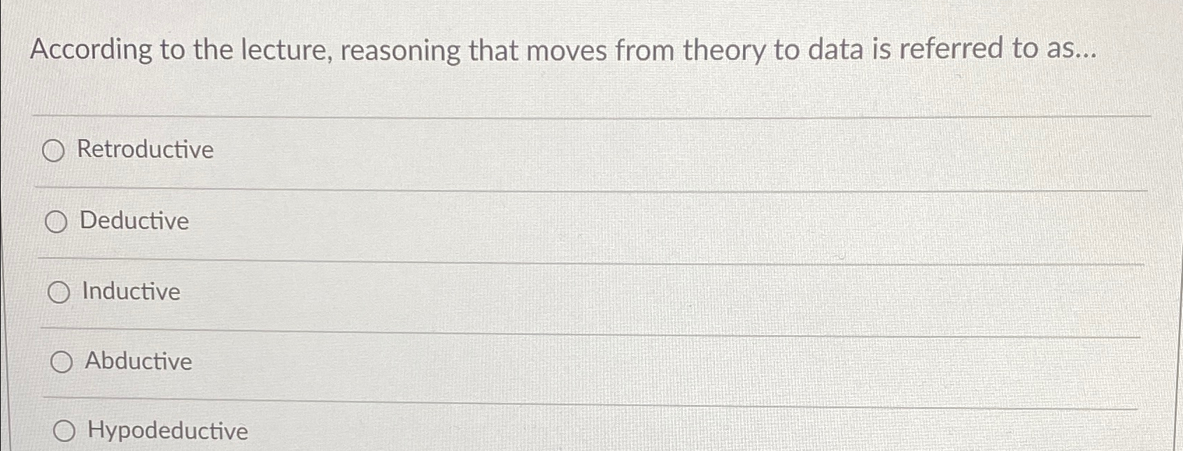 Solved According to the lecture, reasoning that moves from | Chegg.com