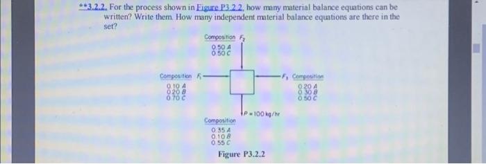 Solved **3.2.2. For the process shown in Figure P3.2.2, how | Chegg.com
