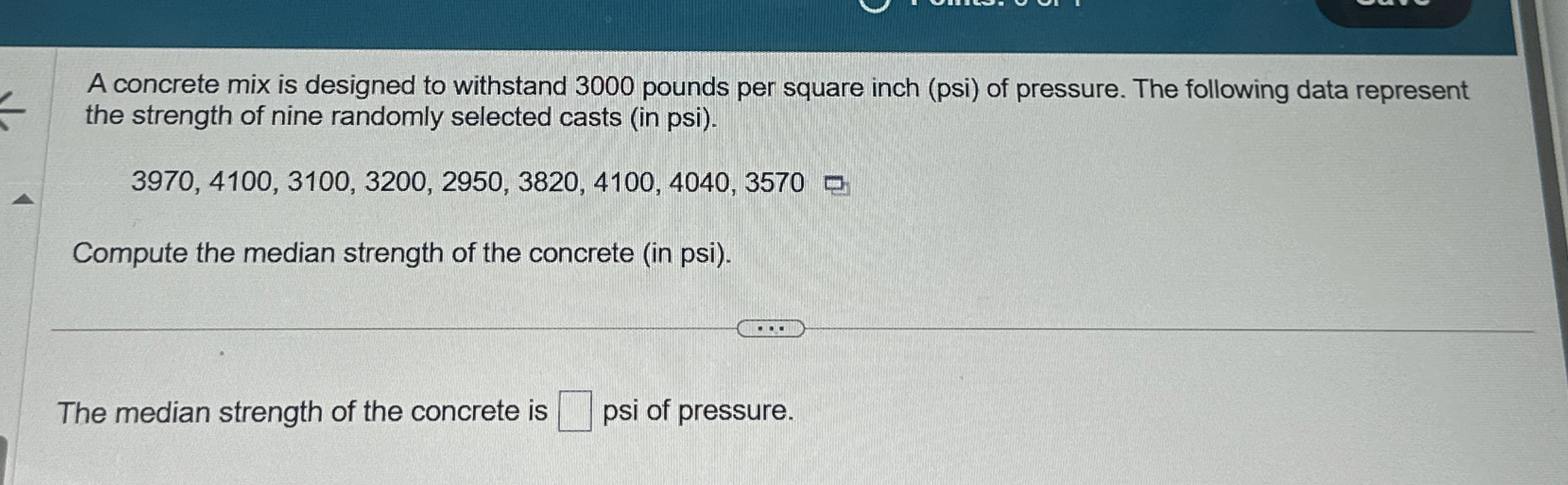 Solved A concrete mix is designed to withstand 3000 ﻿pounds | Chegg.com