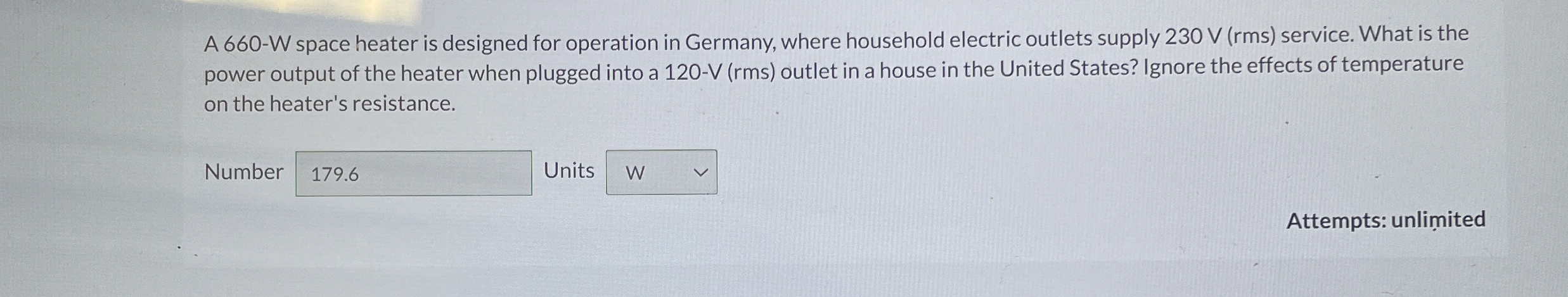 Solved power output of the heater when plugged into a | Chegg.com