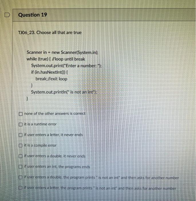 Solved TJ06 21. how many numbers are printed by the | Chegg.com