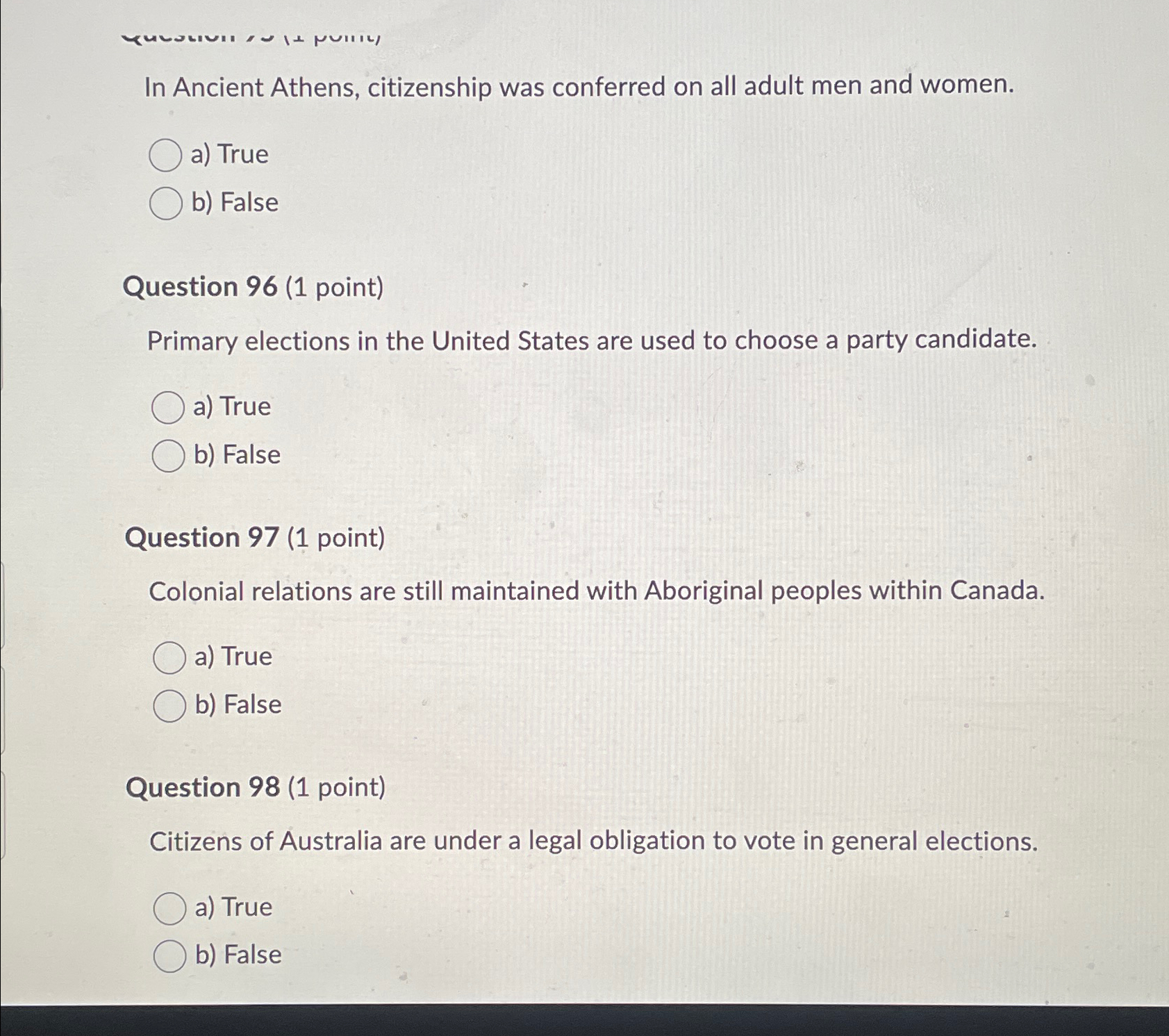 In Ancient Athens, citizenship was conferred on all | Chegg.com