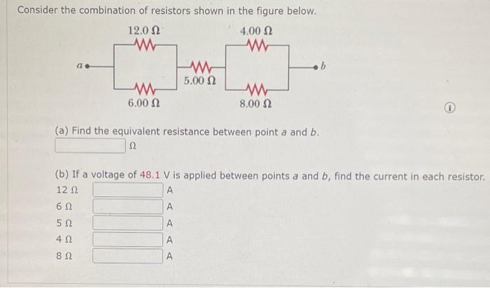 Solved Consider the combination of resistors shown in the | Chegg.com