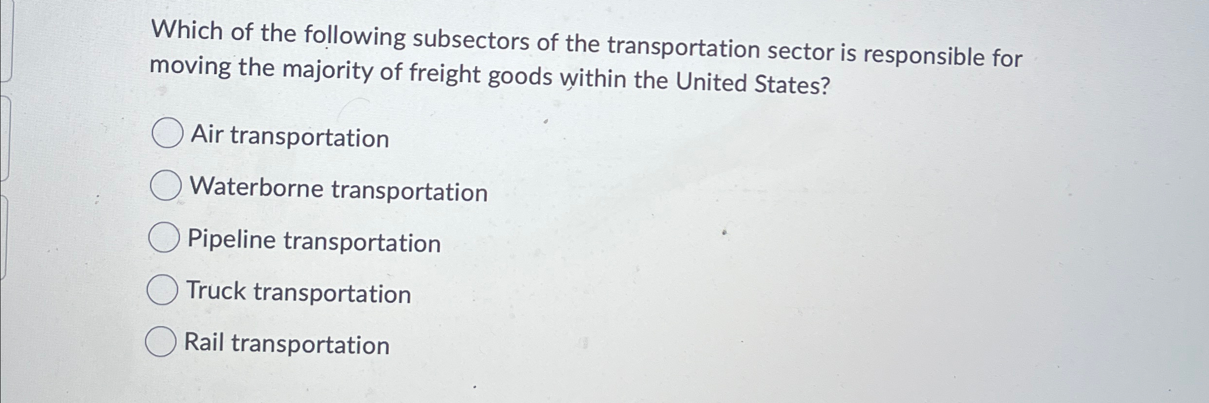 Solved Which of the following subsectors of the | Chegg.com