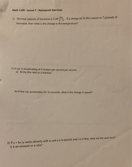 Solved Math 1109 : Lesson E: Homework Exercises 1) A | Chegg.com