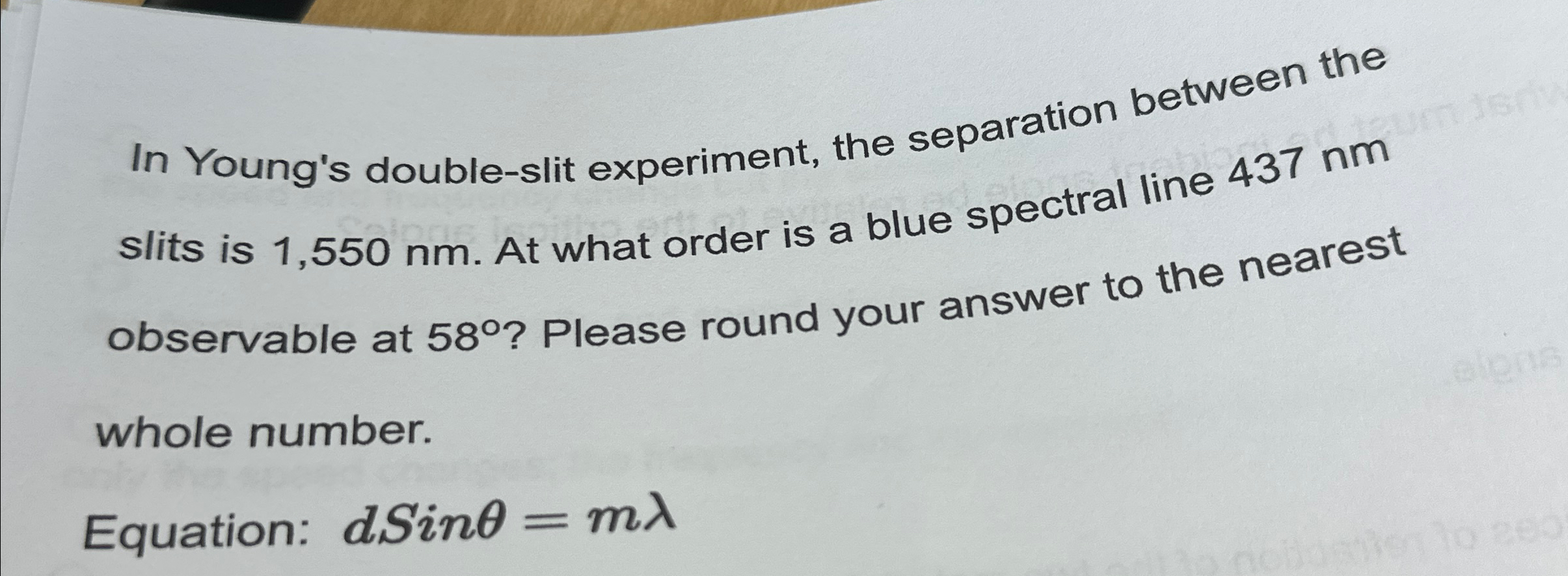 Solved In Young's double-slit experiment, the separation | Chegg.com