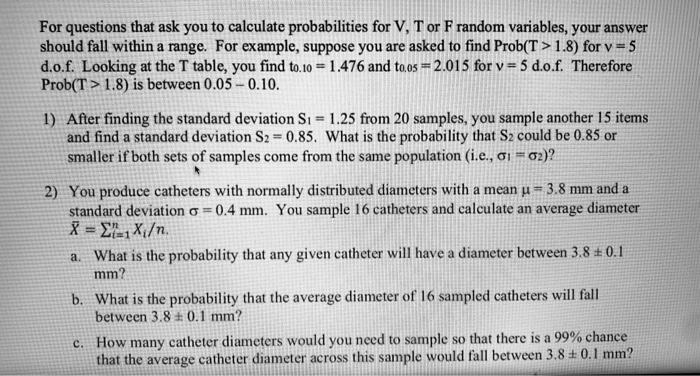 Solved For questions that ask you to calculate probabilities | Chegg.com