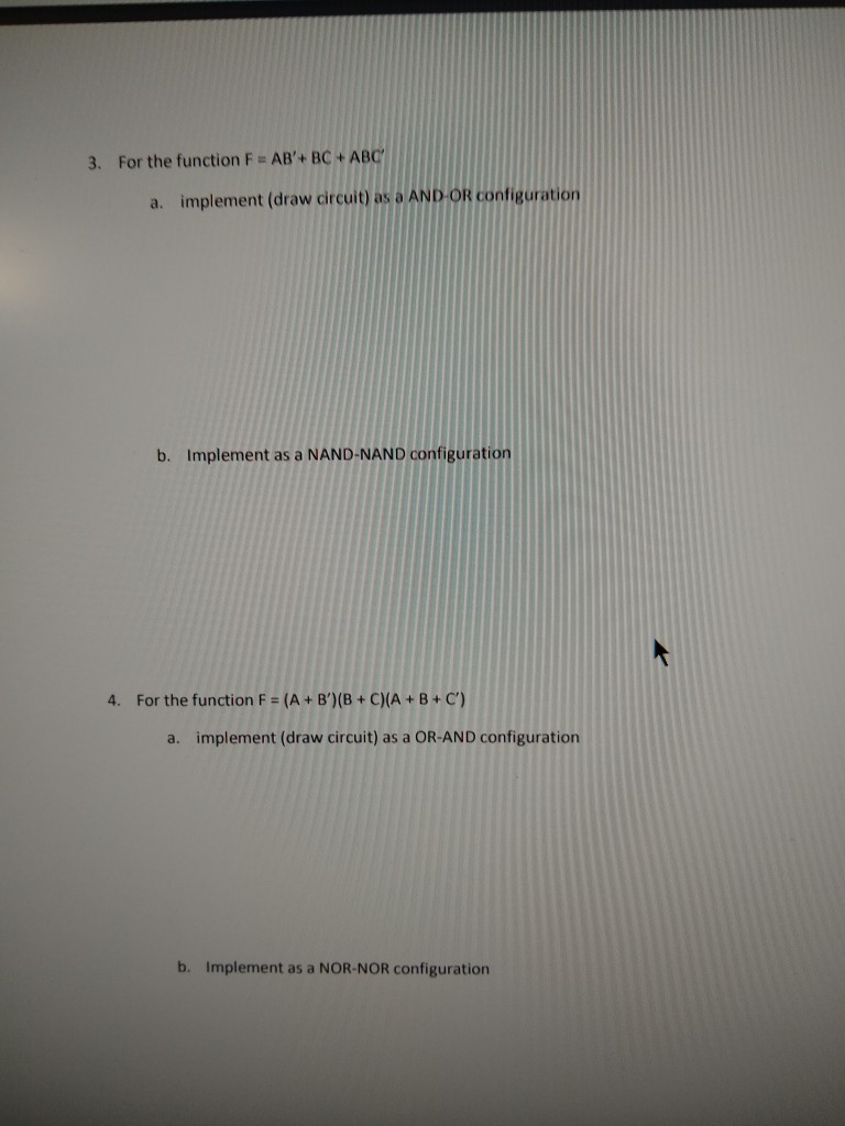 Solved 3 For The Function F Ab Bc Abc A Implement 4491