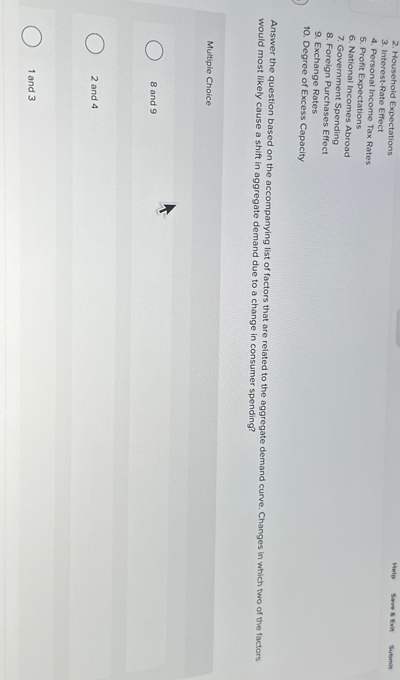 Solved Household ExpectationsHelpSave & | Chegg.com