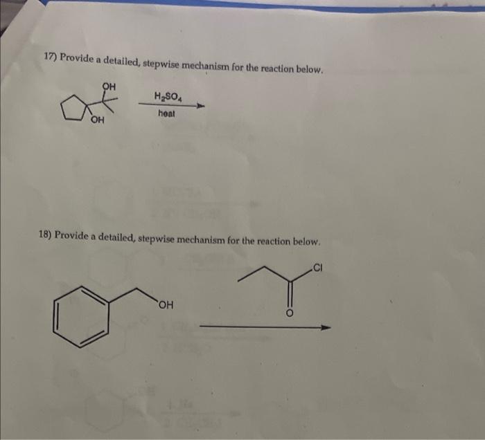 Solved 17) Provide a detailed, stepwise mechanism for the | Chegg.com Solved 17) Provide a detailed, stepwise mechanism for the | Chegg.com