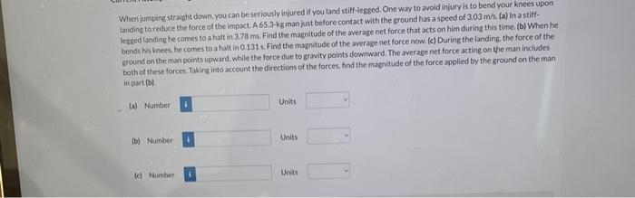 Solved When jumping straghts down, you can be seriously | Chegg.com
