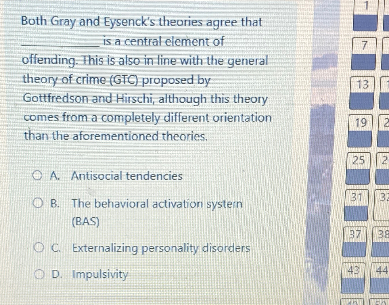 Solved Both Gray and Eysenck's theories agree that is a | Chegg.com