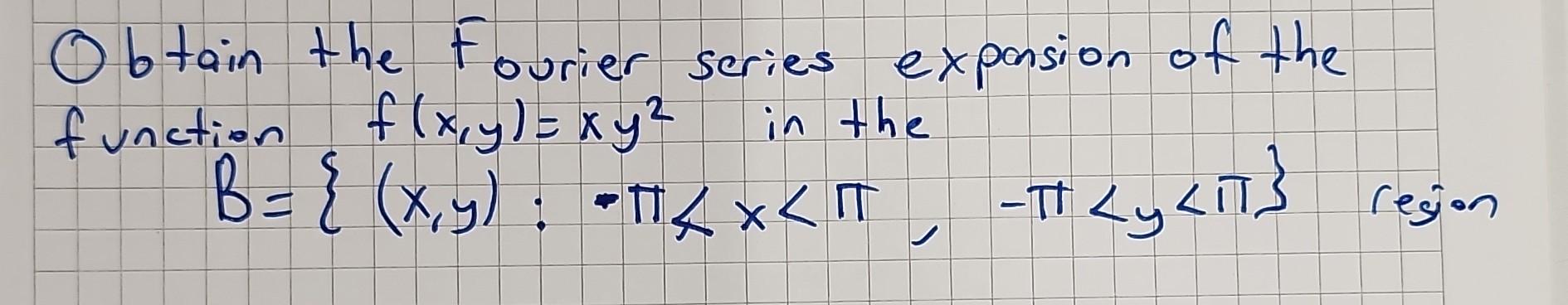 Solved Obtain the Fourier series expansion of the function | Chegg.com