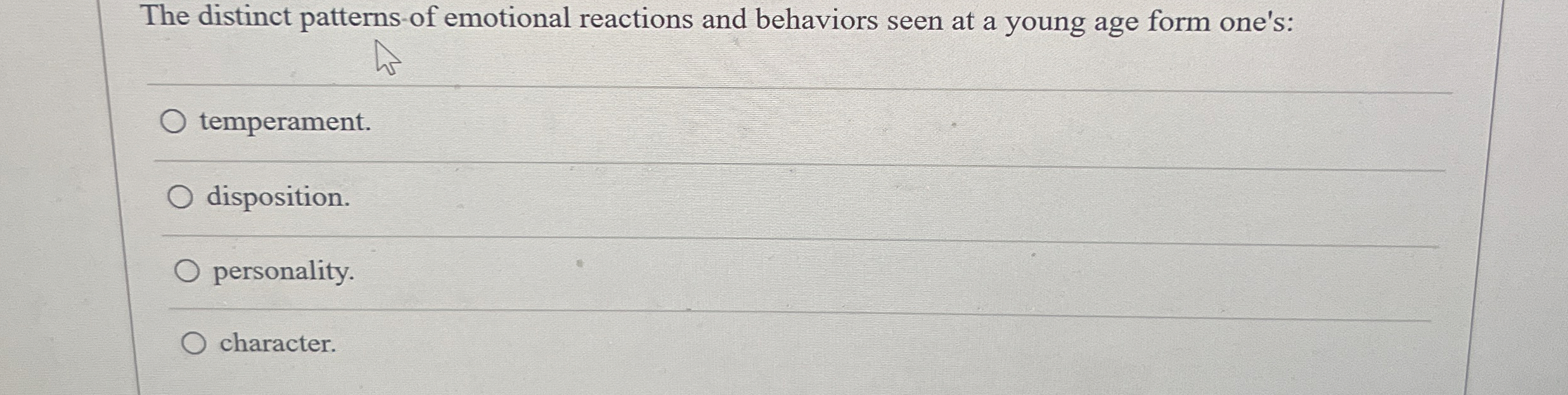 Solved The distinct patterns-of emotional reactions and | Chegg.com