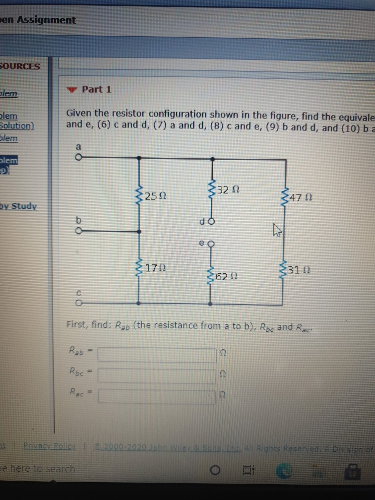 Solved en Assignment SOURCES lem Part 1 blem Solution) blem | Chegg.com