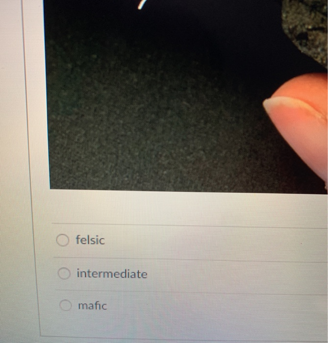 Solved The image below is of an igneous rock. What is it's | Chegg.com