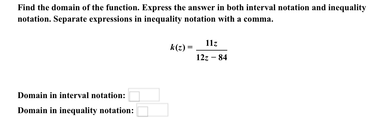 Solved Find The Domain Of The Function Express The Answer 8596