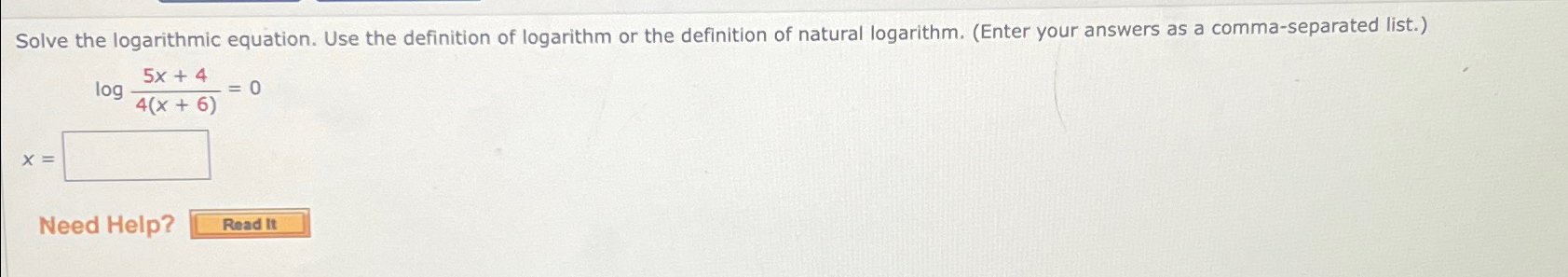 Solved Solve the logarithmic equation. Use the definition of | Chegg.com
