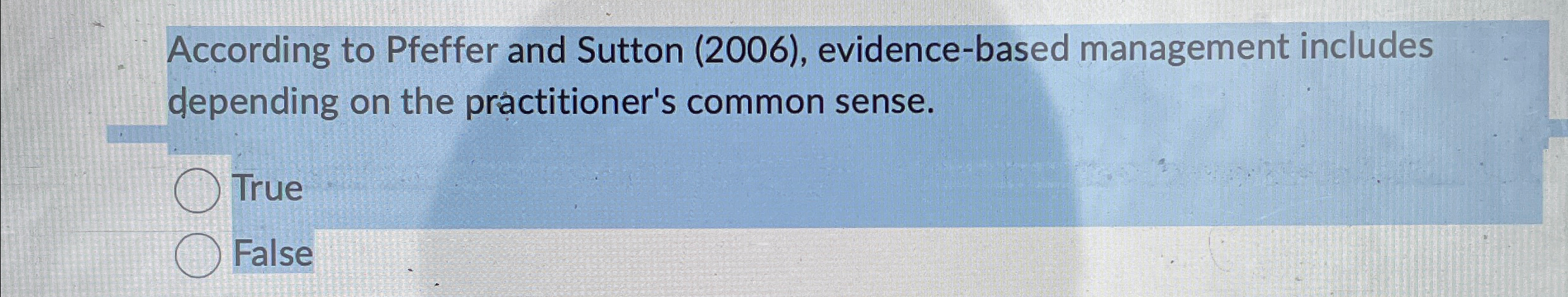 Solved According to Pfeffer and Sutton (2006), | Chegg.com