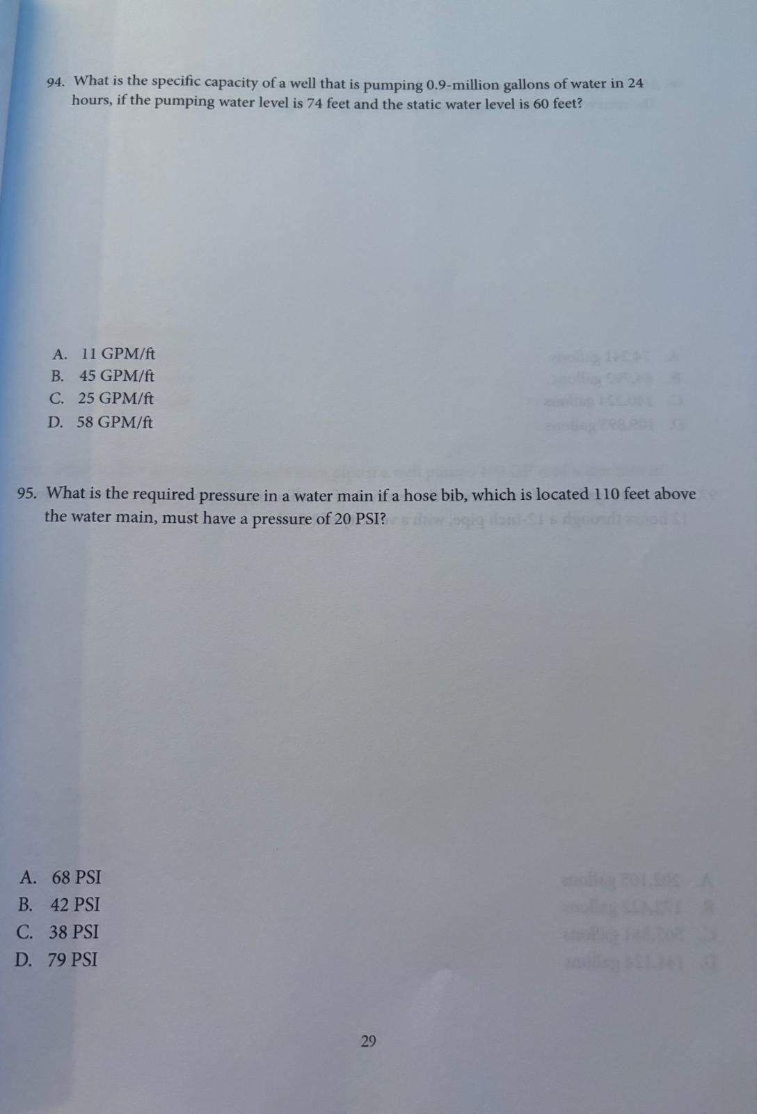Solved What is the specific capacity of a well that is | Chegg.com