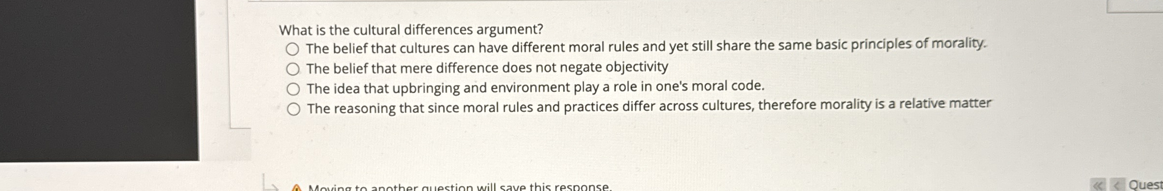 Solved What is the cultural differences argument?The belief | Chegg.com