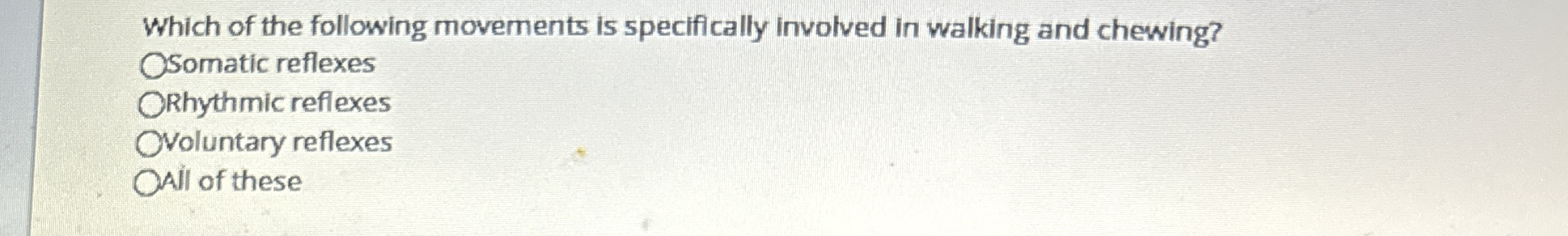 Solved Which of the following movements is specifically | Chegg.com
