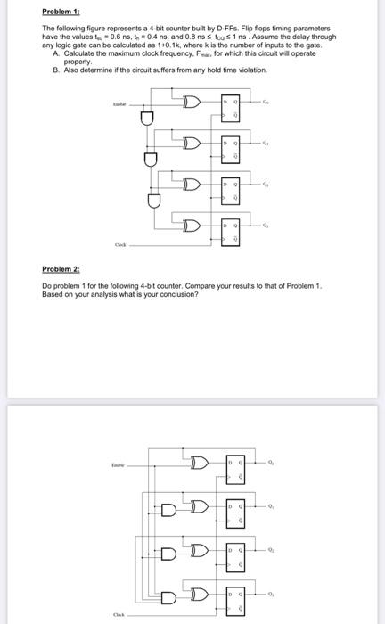 Solved The following figure represents a 4-bit counter built | Chegg.com
