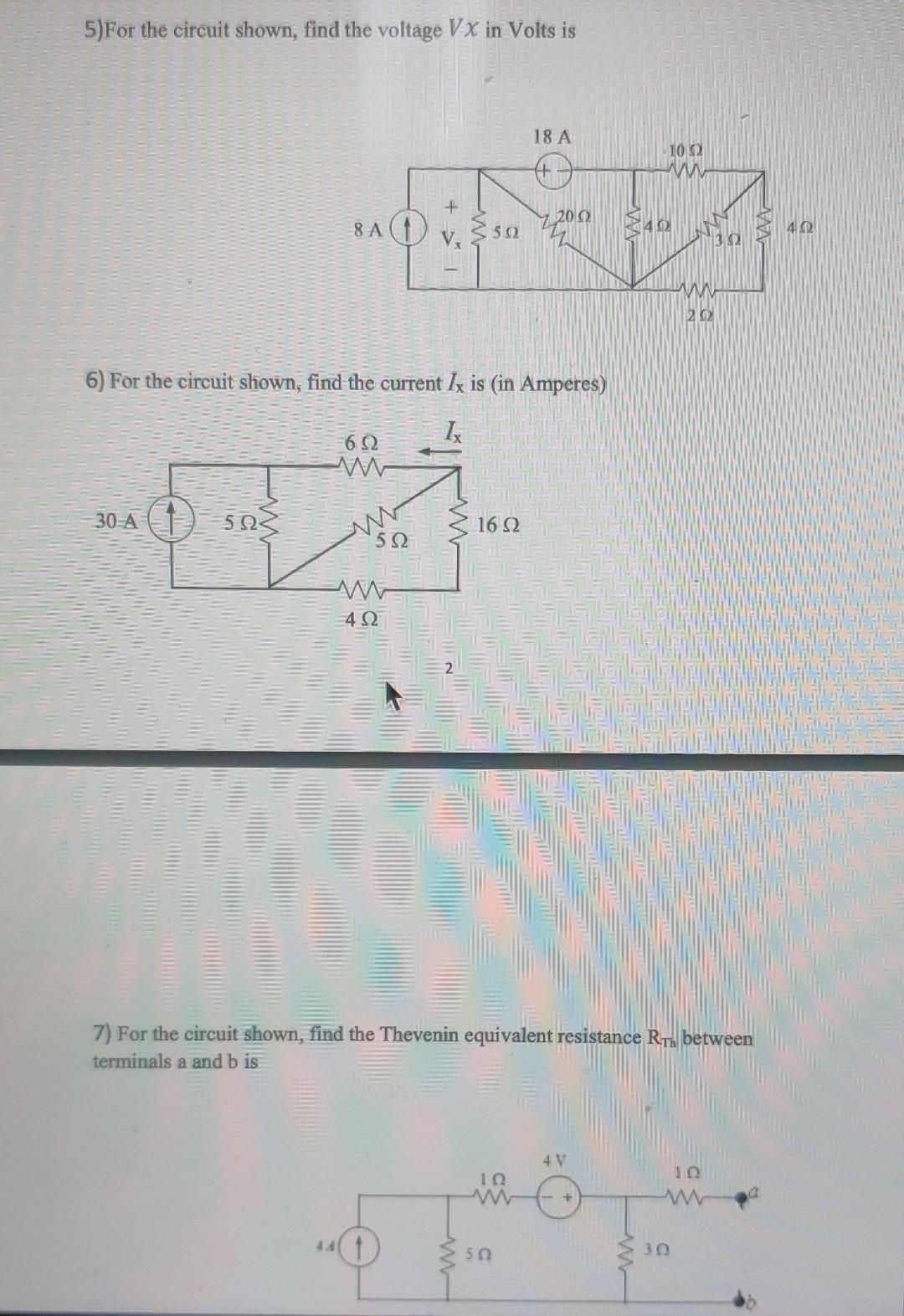 Solved 5)For the circuit shown, find the voltage VX in Volts | Chegg.com Solved 5)For the circuit shown, find the voltage VX in Volts | Chegg.com