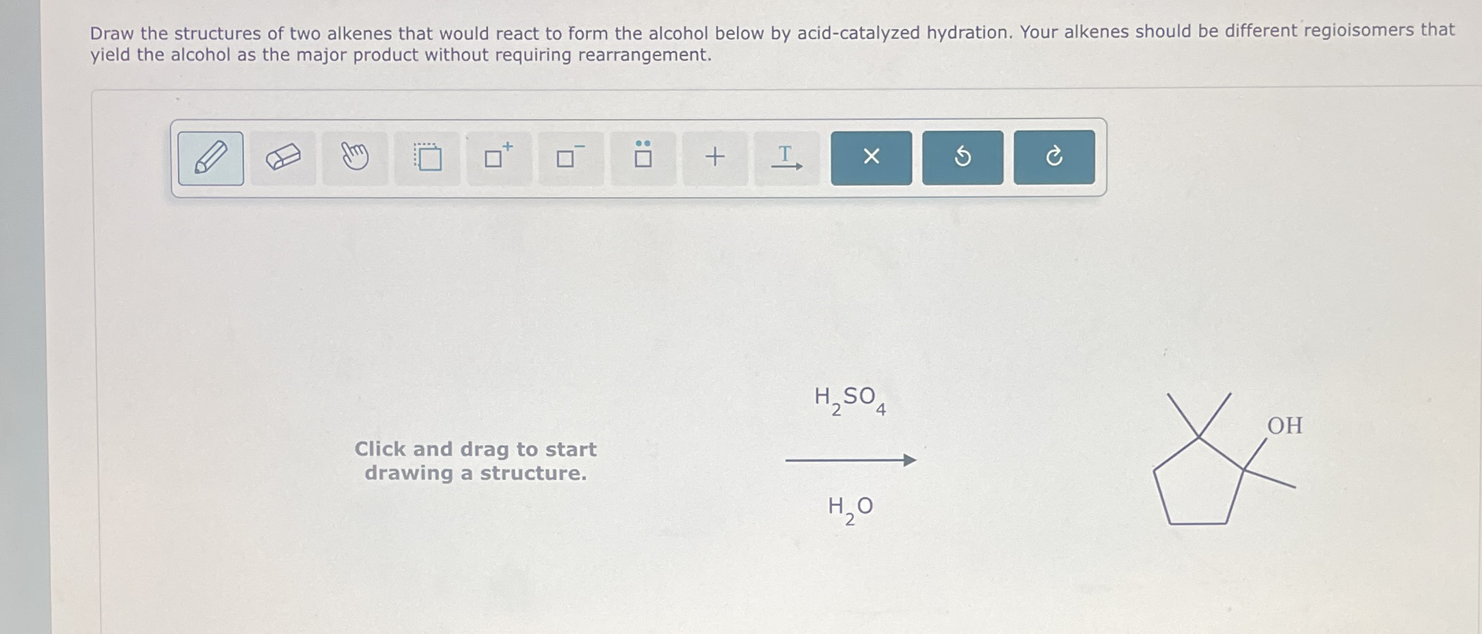 Solved Draw the structures of two alkenes that would react | Chegg.com