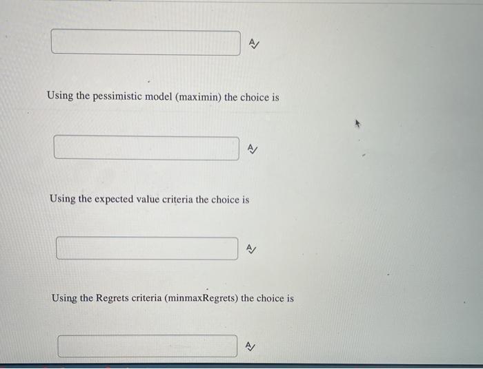 Solved Question 12 (8 points) Given the payoff table below | Chegg.com Solved Question 12 (8 points) Given the payoff table below | Chegg.com