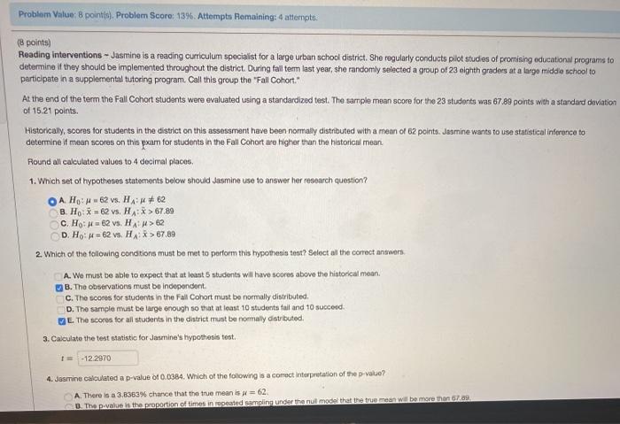 Solved Problem Value 8 Points Problem Score 13 Attempto 3046