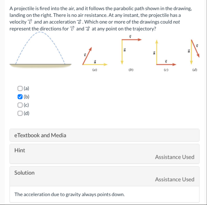 Solved A projectile is fired into the air, and it follows | Chegg.com