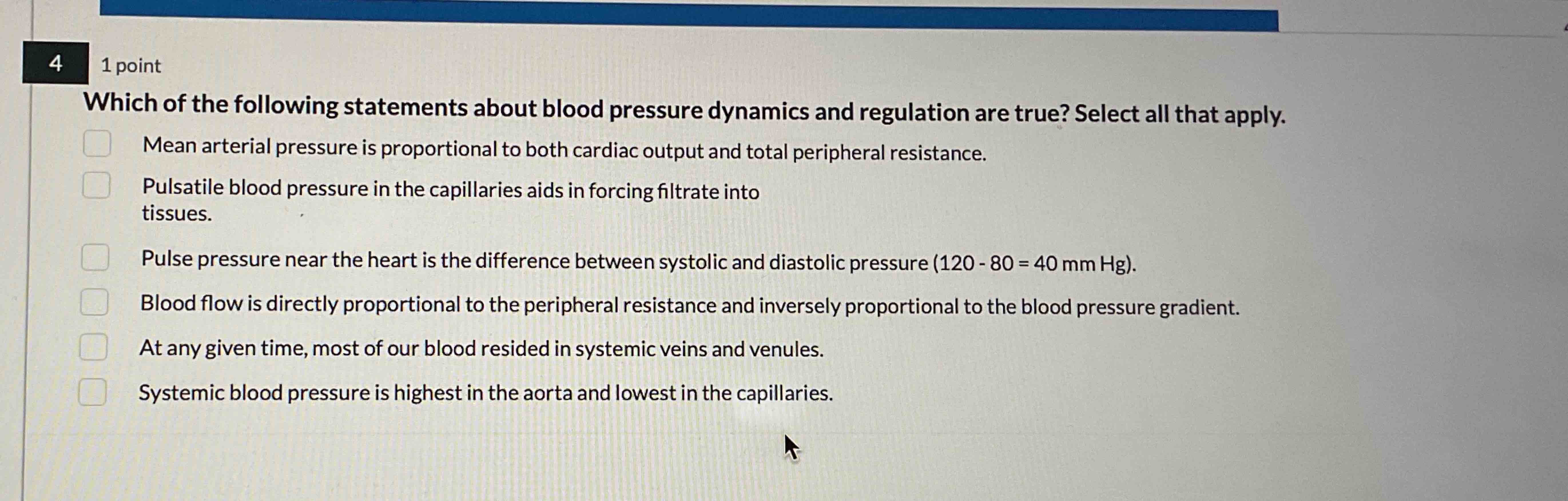 Solved Which of the following statements about blood | Chegg.com