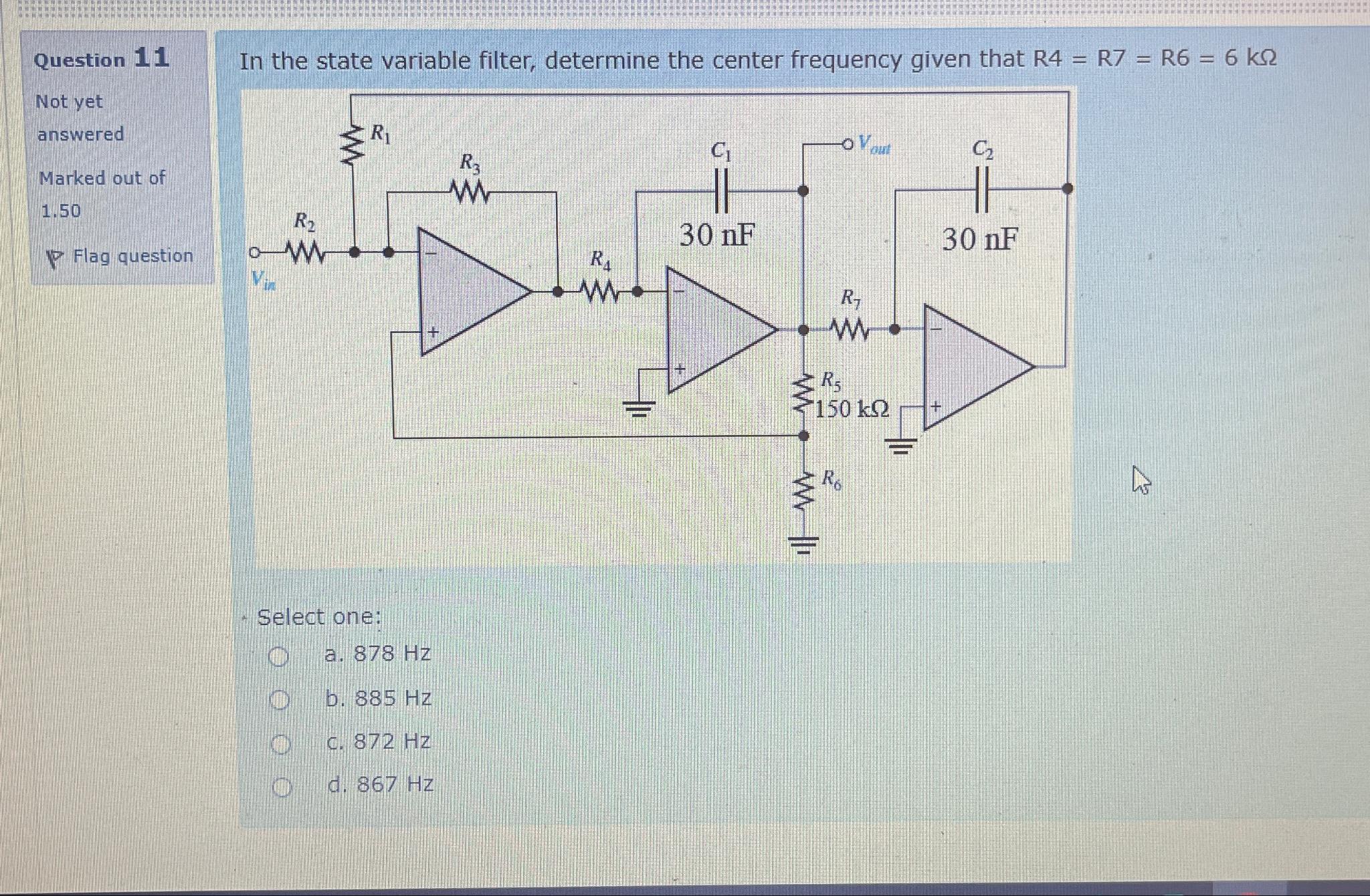 Solved Question 11Not yetansweredMarked out of1.50Flag | Chegg.com Solved Question 11Not yetansweredMarked out of1.50Flag | Chegg.com