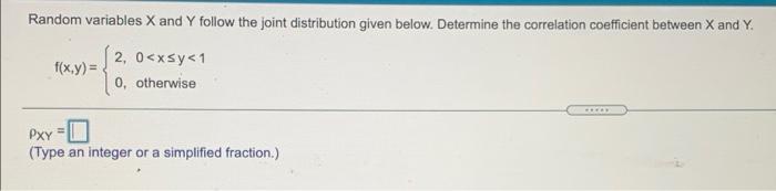 Solved Random variables X and Y follow the joint | Chegg.com