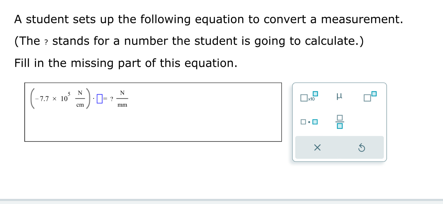 Solved A student sets up the following equation to convert a | Chegg.com