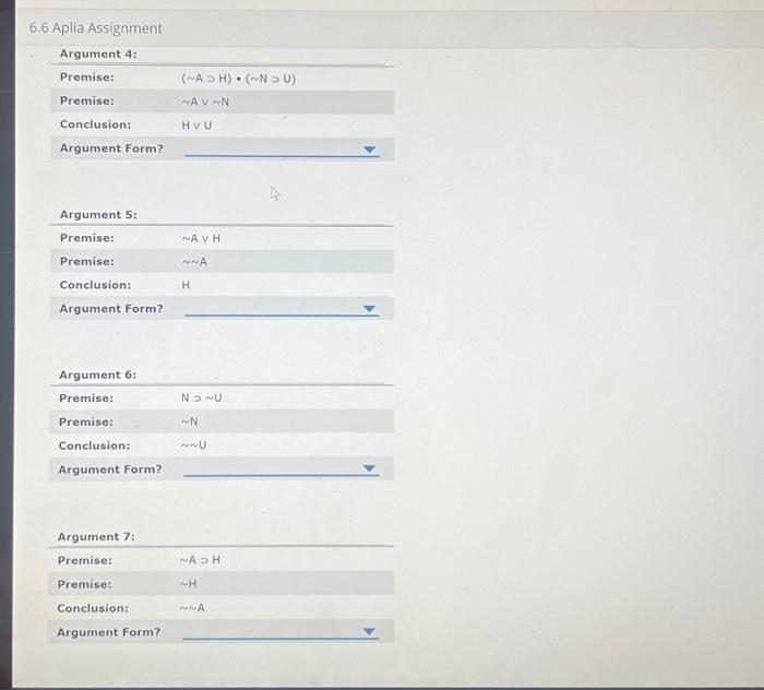 9 Identifying Argument Forms Practice Indicate The