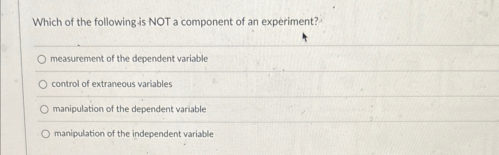 Solved Which of the following is NOT a component of an | Chegg.com
