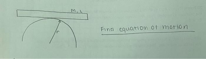 Solved Find equation of motion | Chegg.com Solved Find equation of motion | Chegg.com